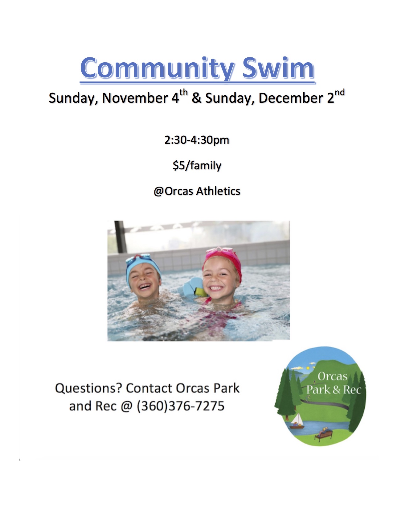Come Join Us at Community Swim! – Orcas Island Park and Recreation District